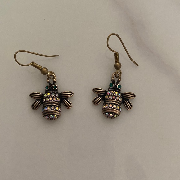 Vintage | Jewelry | Vintage Rhinestone Insect Earrings | Poshmark